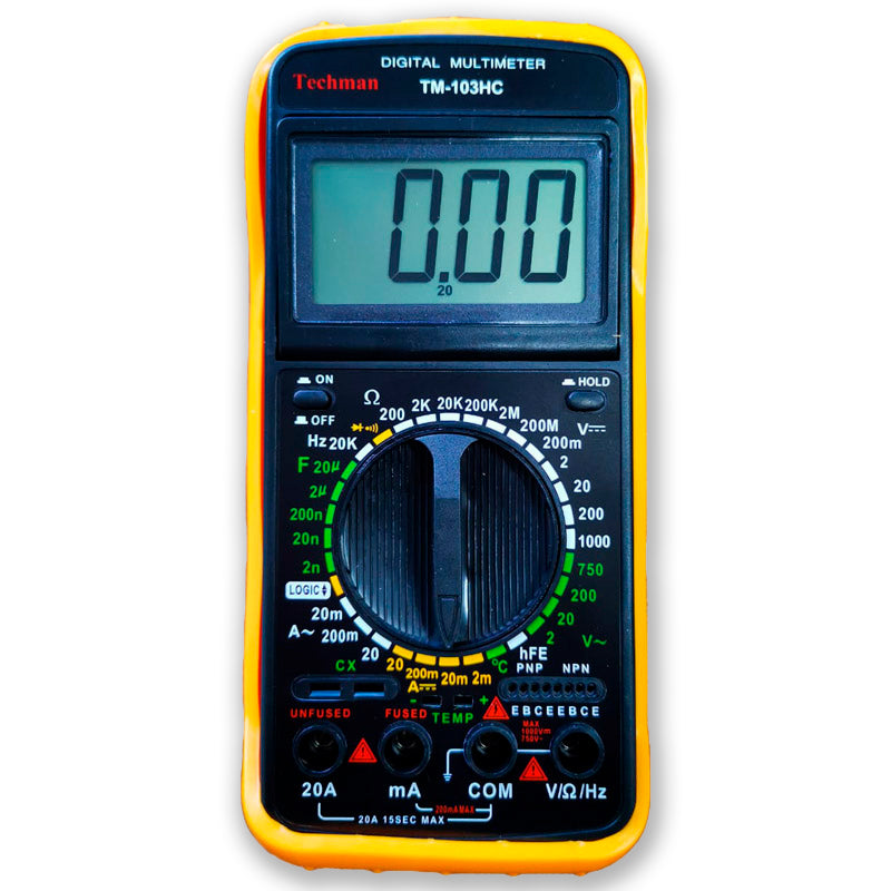 MULTIMETRO DIGITAL TECHMAN 3-1/2 DIGITOS,12F,32R TM-103HC