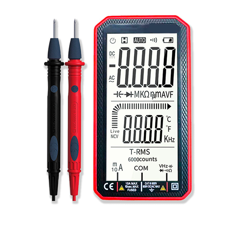 MULTIMETRO DIGITAL TECHMAN 12F-31RANGO TIPO CELULAR TM-116